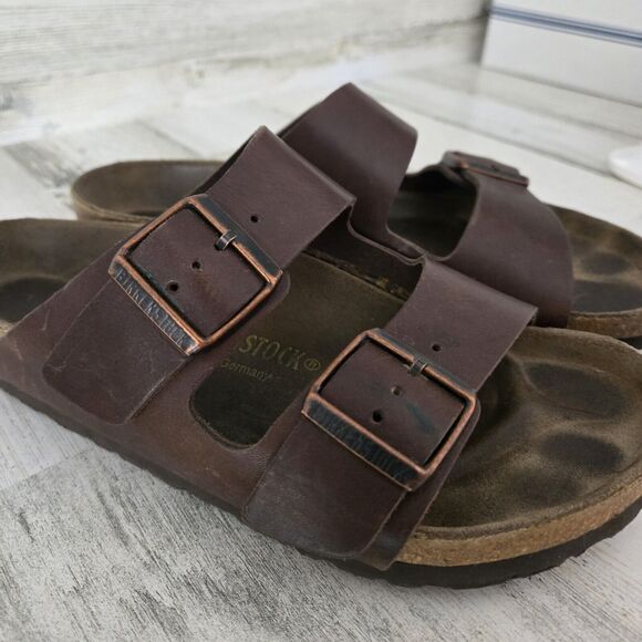 Birkenstock | Shoes | Birkenstock Arizona Dark Brown Leather Birko Flor ...